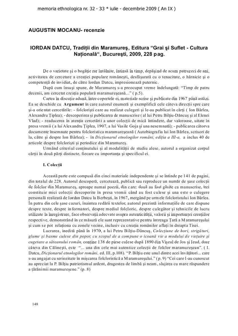 » IORDAN DATCU, Tradiţii din Maramureş, Editura “Grai şi Suflet ... » IORDAN DATCU, Tradiţii din Maramureş, Editura “Grai şi Suflet ...